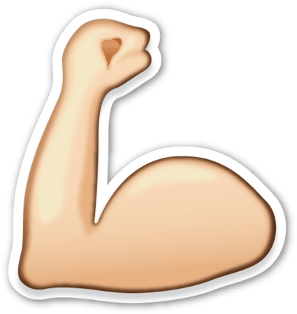 Download Arm Flec Emoji - Bicep Emoji Png - Full Size PNG Image - PNGkit