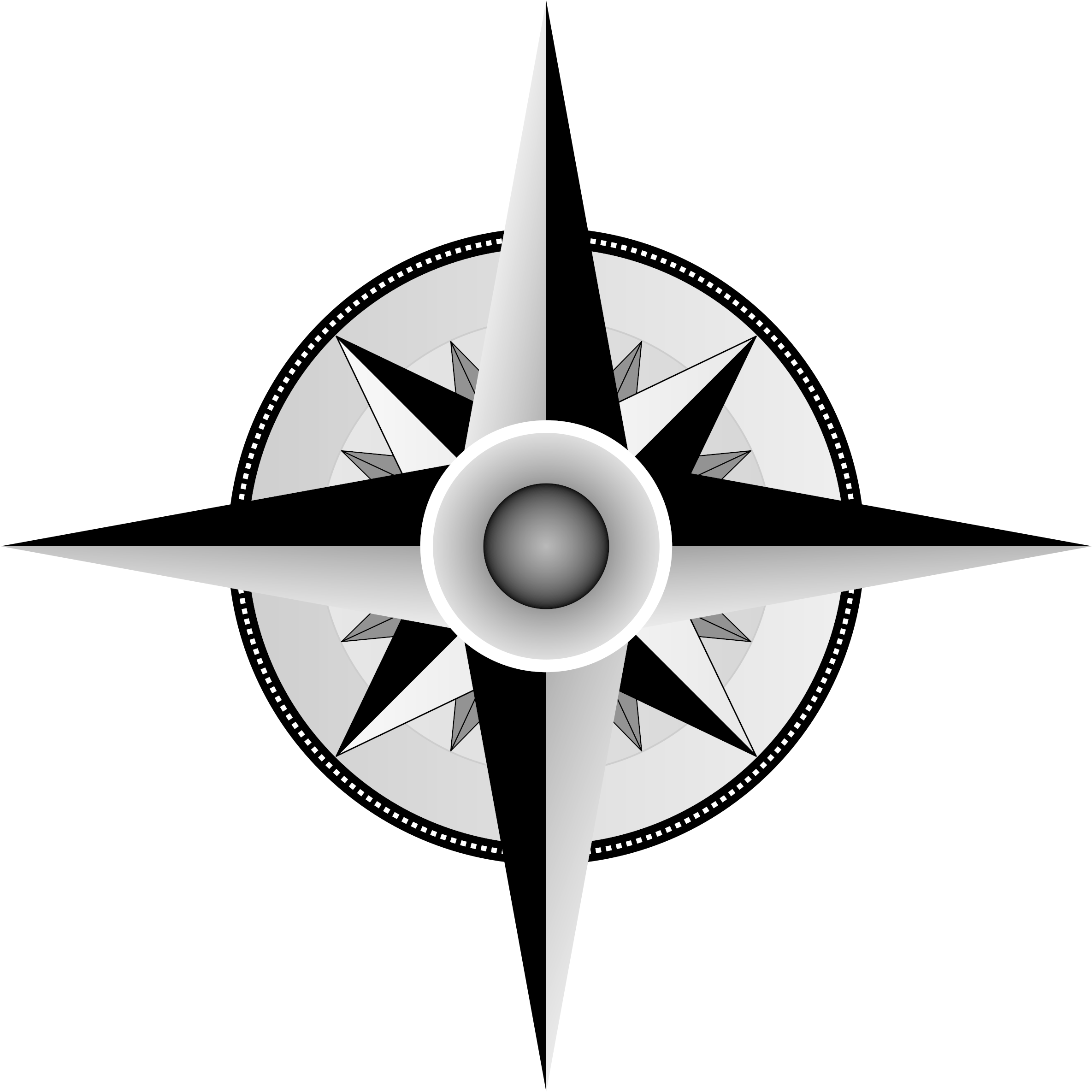 Download Compass Rose By Ericdl - Grayscale Compass - Full Size PNG ...