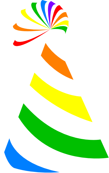 Download Transparent Original Png Clip Art File Rainbow Party Hat Svg ...