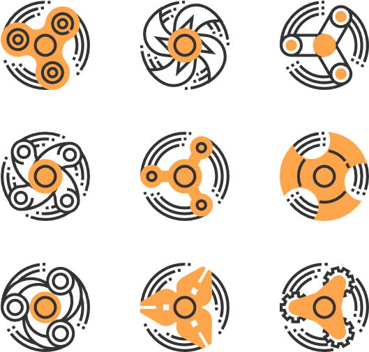 Download Fidget Spinner - Spin Icon - Full Size PNG Image - PNGkit
