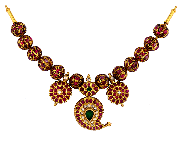 Download Antique Manga Maalai - Blue Quartz Beads Necklace - Full Size ...