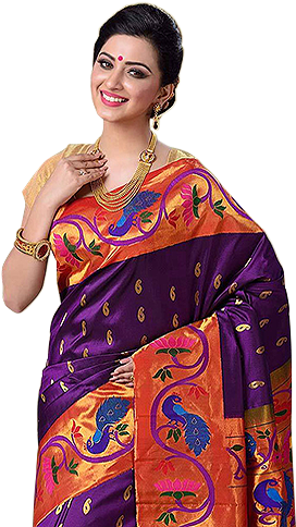 Download Sarees - New Paithani Sarees Price - Full Size PNG Image - PNGkit