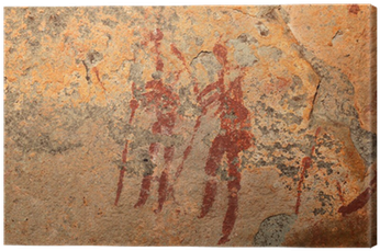Download Bushmen Rock Painting Depicting Human Figures Canvas - San ...