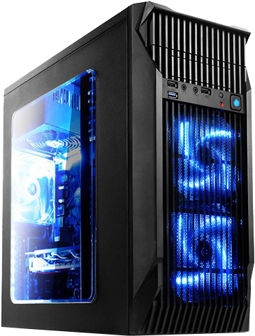 Download Gamemax Atom Gaming Pc Case With 2 X 15 Led 12cm Fans - Full ...