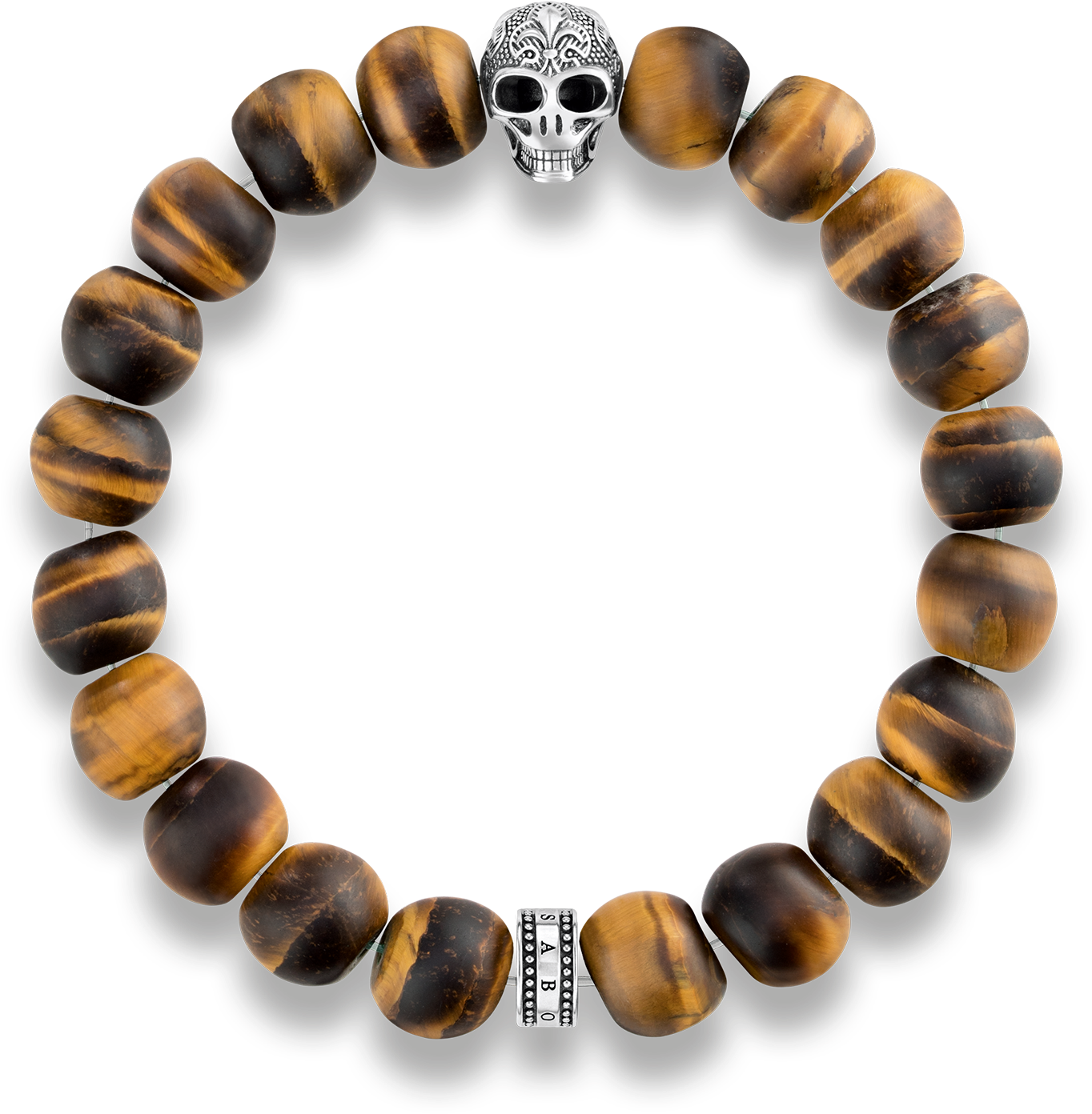 Download Leather Silver Bracelets Men Thomas Sabo Png Bracelet - Matte Bracelet Tiger Eye - Full ...