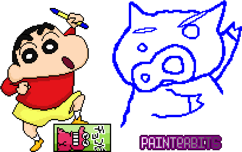 Download Shin Chan Pixelart Painterbits - Portable Network Graphics ...