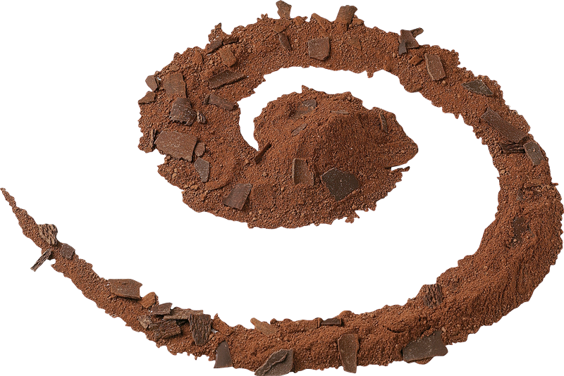 Download Chocolate And Milk Splash - Chocolate Powder Fall Png - Full ...