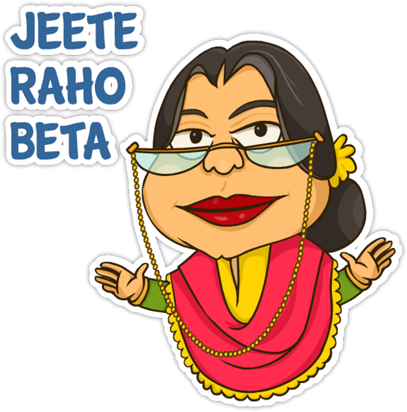 Download Great Indian Sticker Challenge - Cartoon - Full Size PNG Image ...