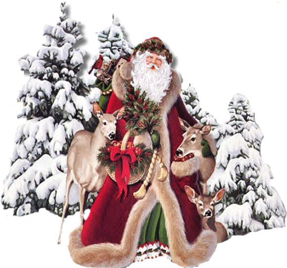 Download Santa Claus And Animals - Christmas Welcome To My Page Gif ...
