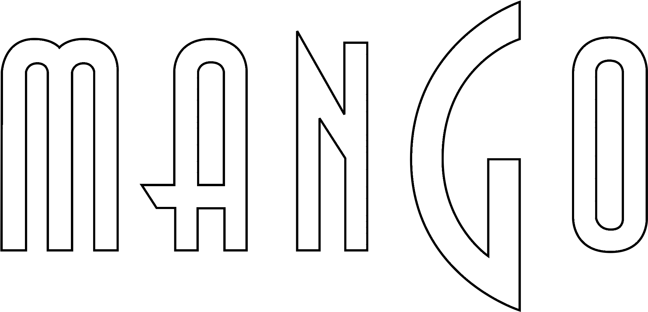 Download Mango Logo Black And White - Calligraphy - Full Size PNG Image ...