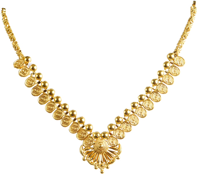 Download Kerala Design Gold Necklace - Full Size PNG Image - PNGkit