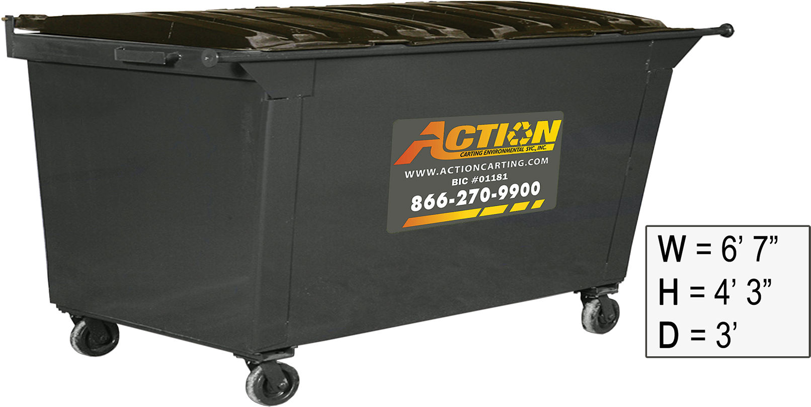 Download Action 2yard Rear Load Container - Yard - Full Size PNG Image ...