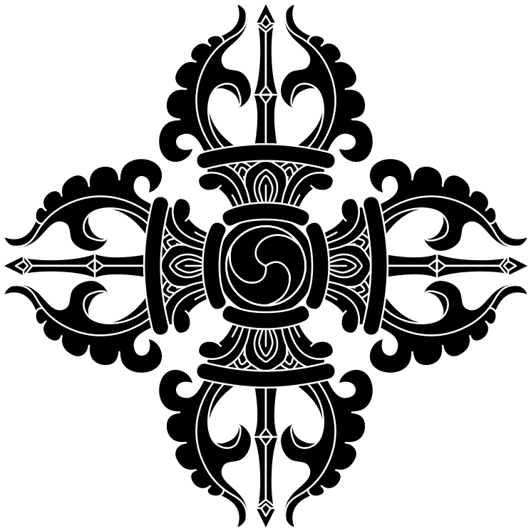 Download Faith Buddhism Vajra Bw - Vajra Symbol - Full Size PNG Image ...