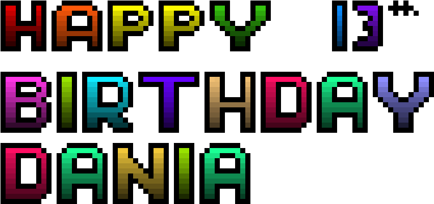 Download Happy Birthday - Happy Birthday Pixel Art - Full Size PNG ...