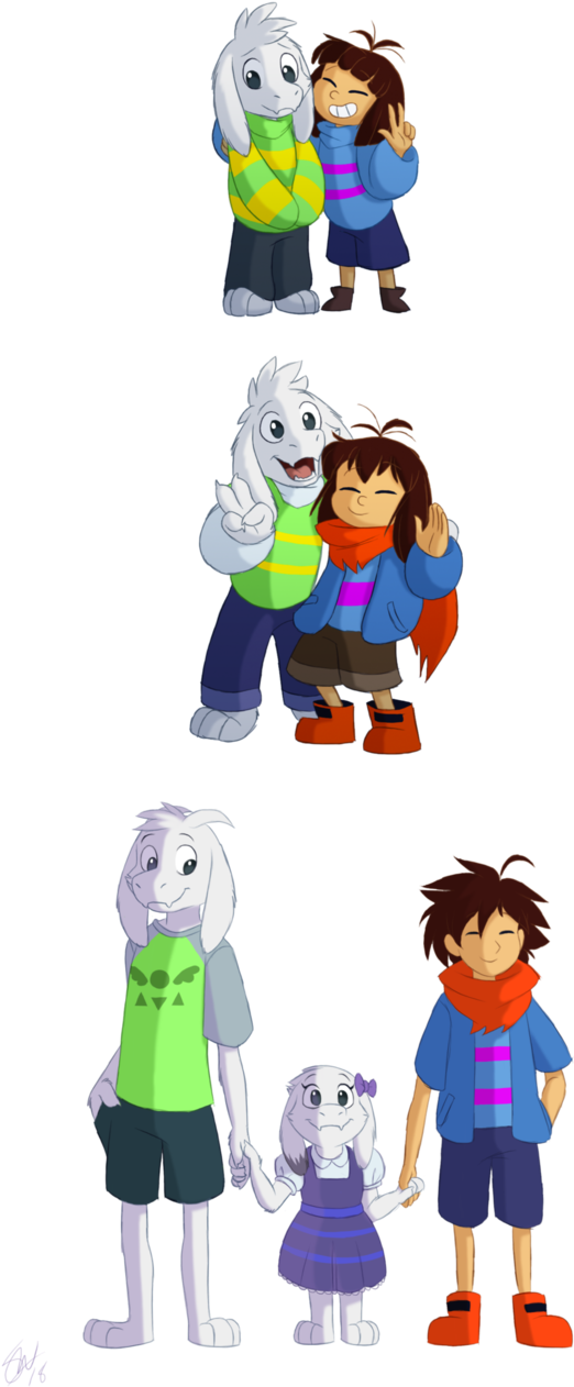 Download Dreemurr Sibling Squad By Tc-96 - Endertale Frisk - Full Size ...