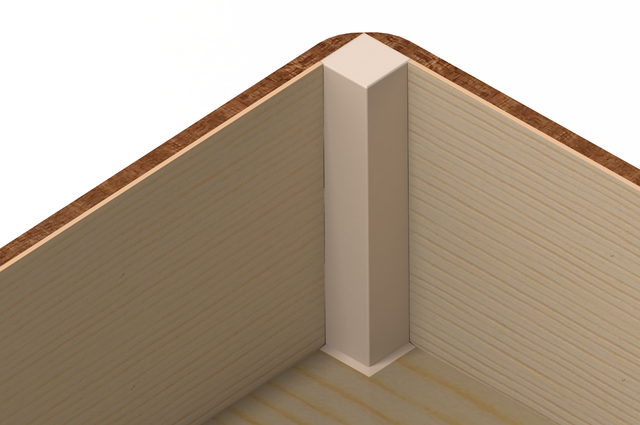 Download Our New Corner Design Uses A Plastic Insert To Hide - Plank ...