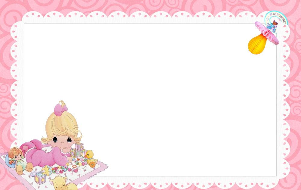 Download Marco De Bebé Para Invitación En Color Rosa ~ Marcos - Picture ...