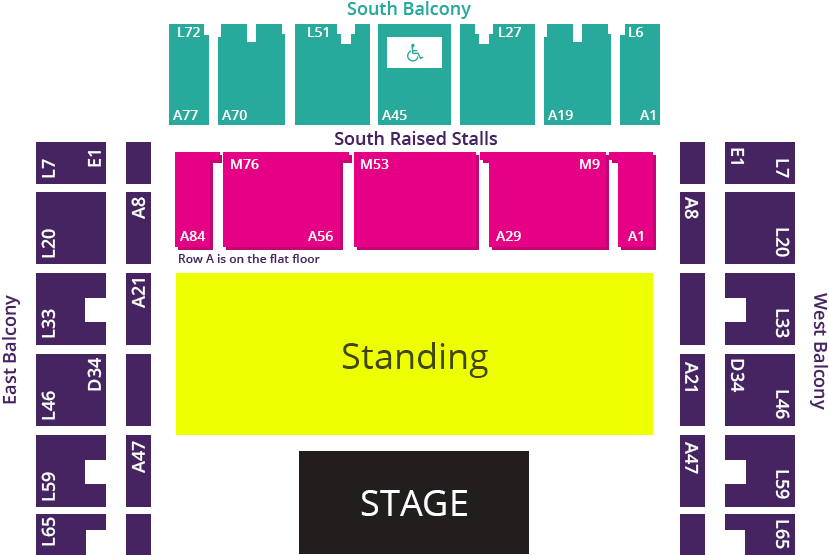 Download Stalls Standing Seating Plan Click To Enlarge - W Raised ...
