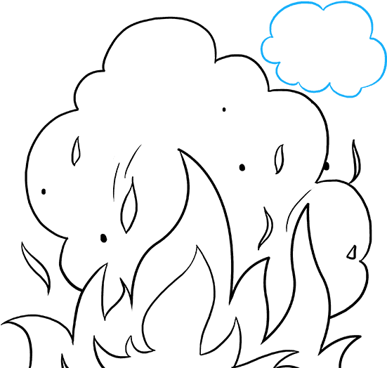 Download How To Draw Flames And Smoke - Drawing - Full Size PNG Image ...
