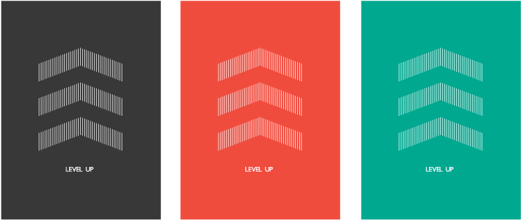 Download Level Up Design In Different Colours Designed By Thomas ...