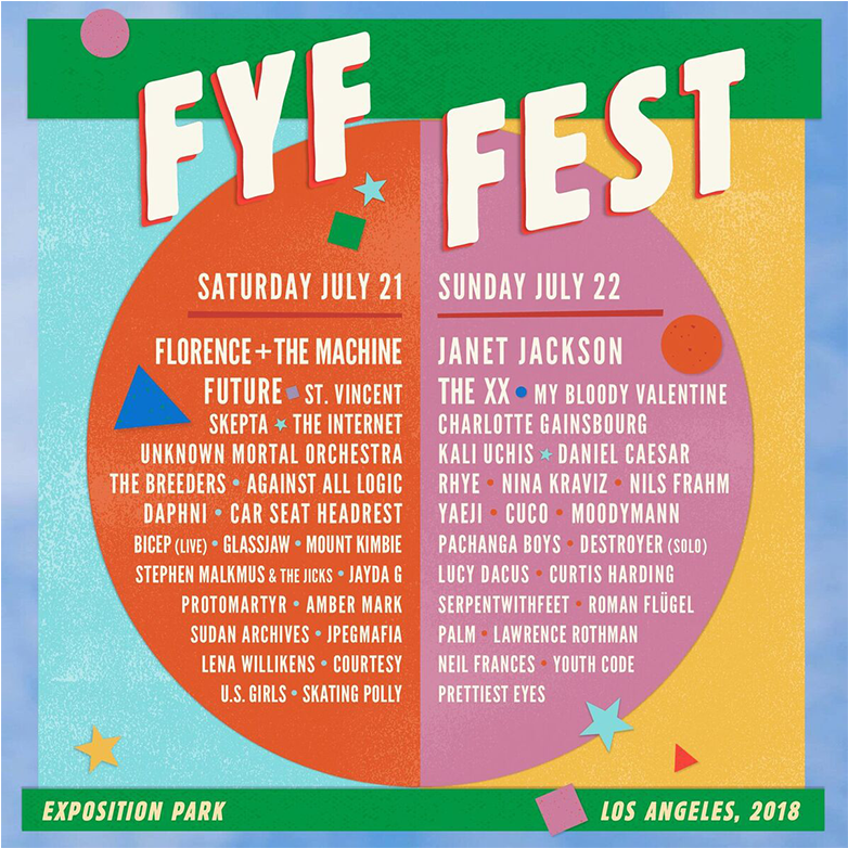Download 7 May - Fyf Fest 2018 Lineup - Full Size PNG Image - PNGkit