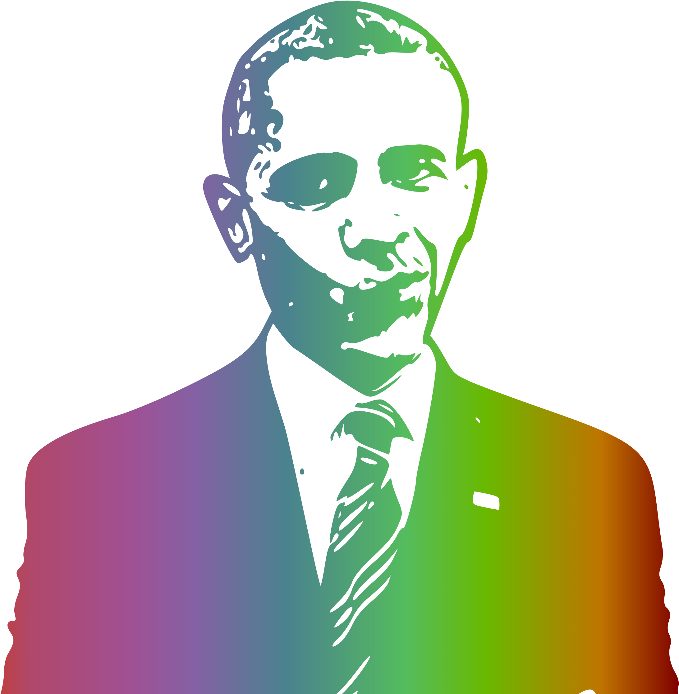 Download This Free Icons Png Design Of Obama Rainbow Pride - Full Size ...