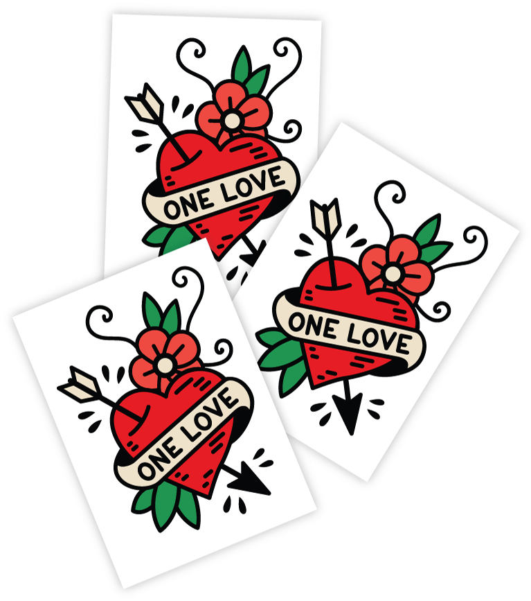 Download High Quality Temporary Tattoos With Heart With Arrow - Tattoo ...