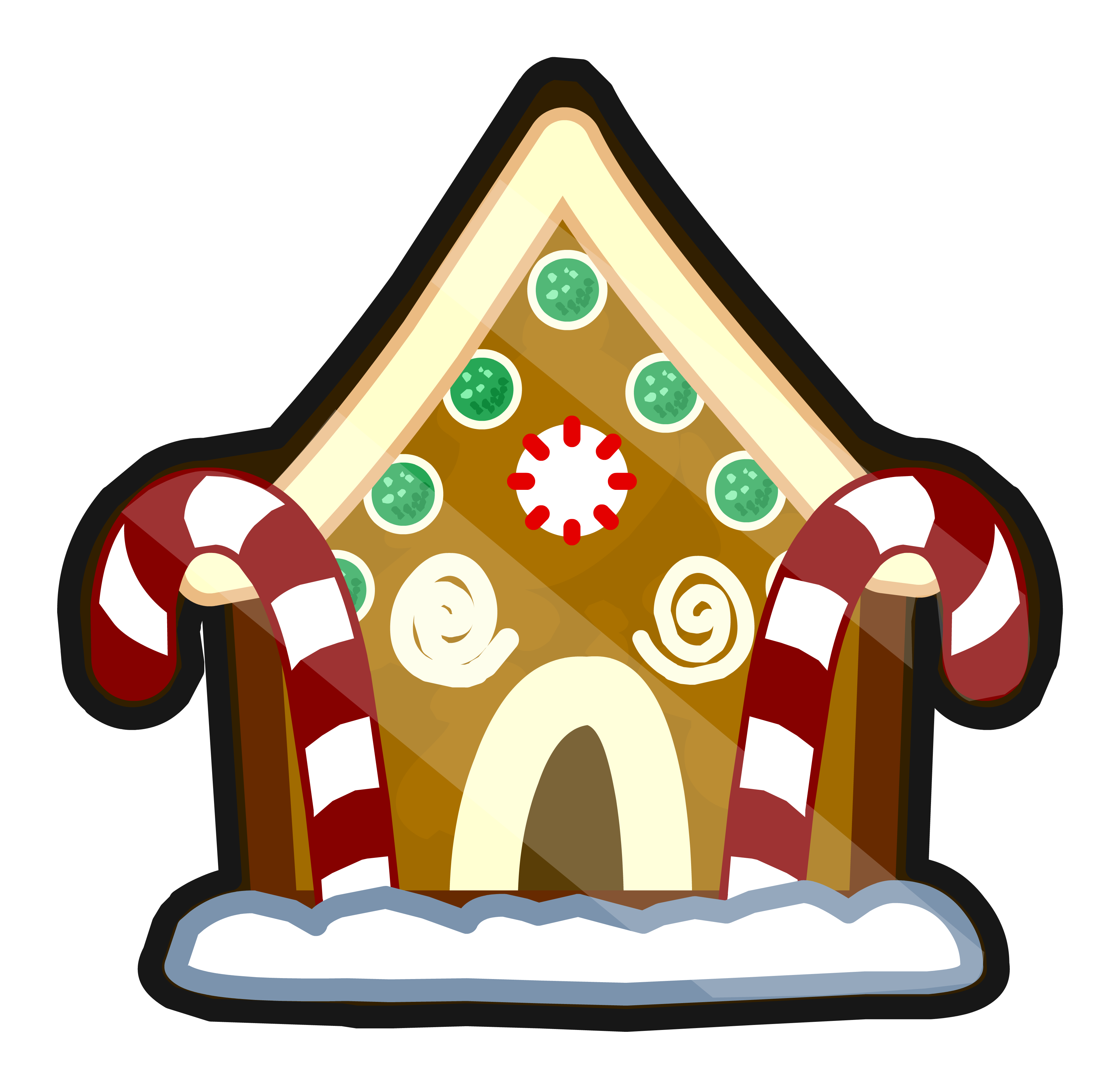 Download Gingerbread House Pin Icon - Wiki - Full Size PNG Image - PNGkit