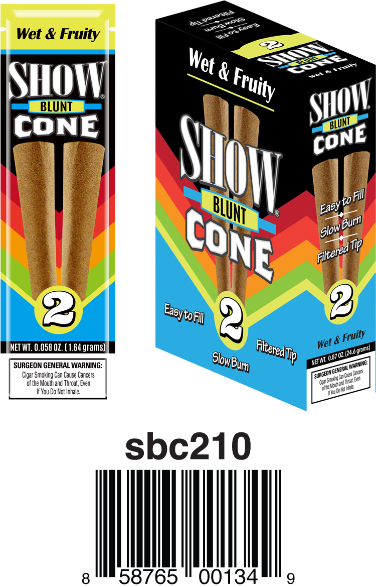 Download Show Blunt Cones 2ct X 15pouches Wet & Fruity - Wet And Fruity ...