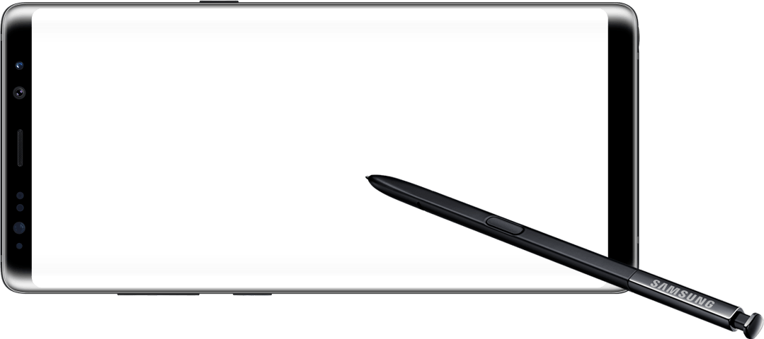 Download Front View Of A Semitransparent Galaxy Note8 In Landscape ...