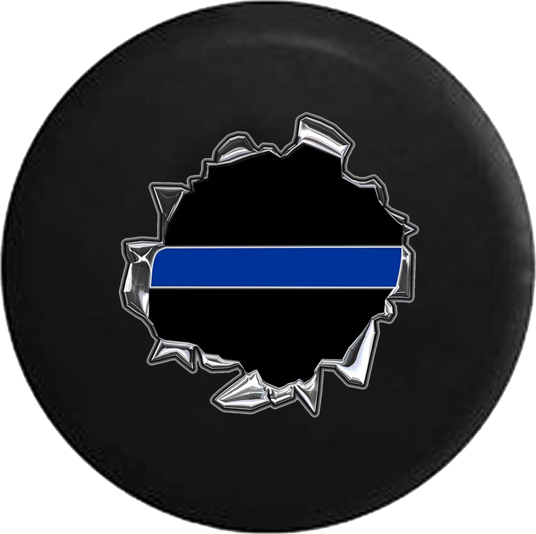 Download Thin Blue Line - Thin Blue Line Torn Away Reflective Decal - 2 ...