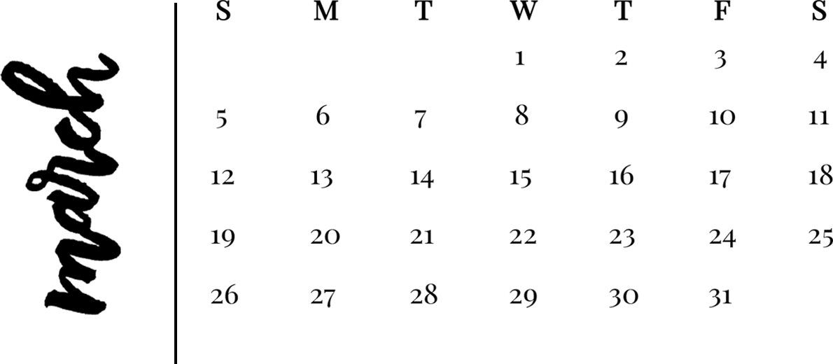 Download March - Transparent Background March Calendar Png - Full Size ...