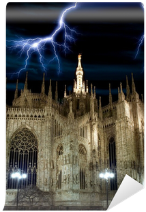 Download Thunder Lightning Above The Dome Cathedral In Milan, - Milan ...