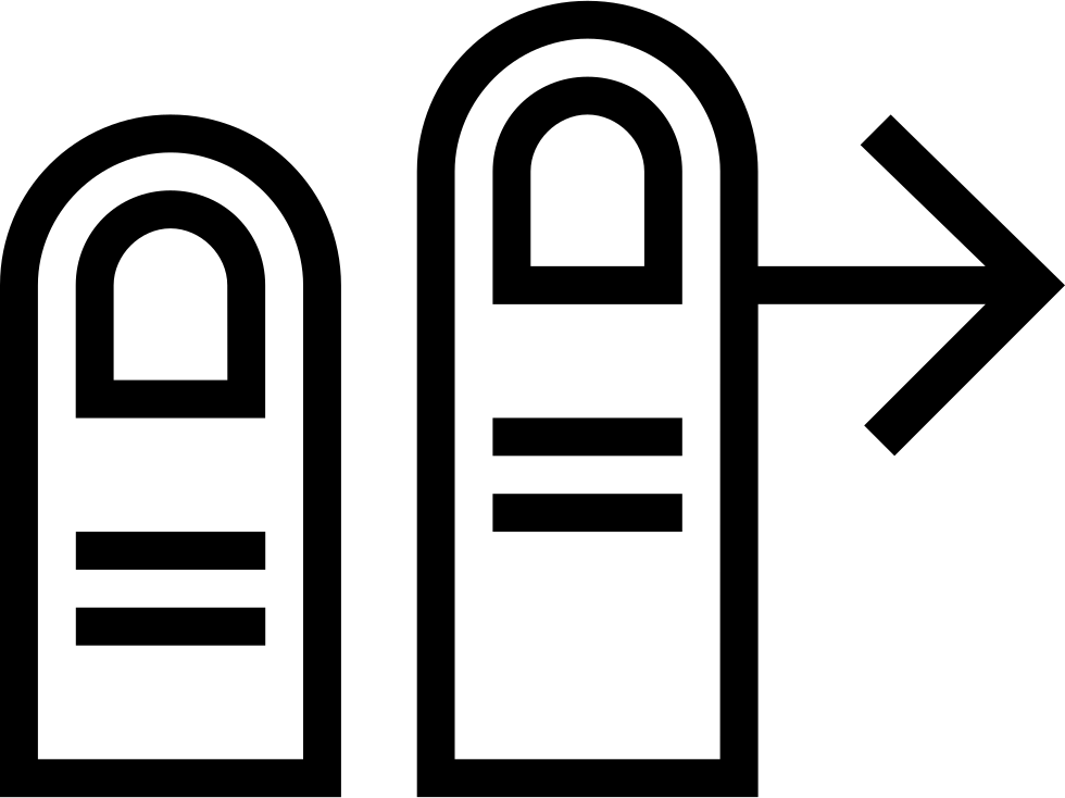 Download Swipe Right Symbol Of Two Fingers Outlines Comments - Gesture ...