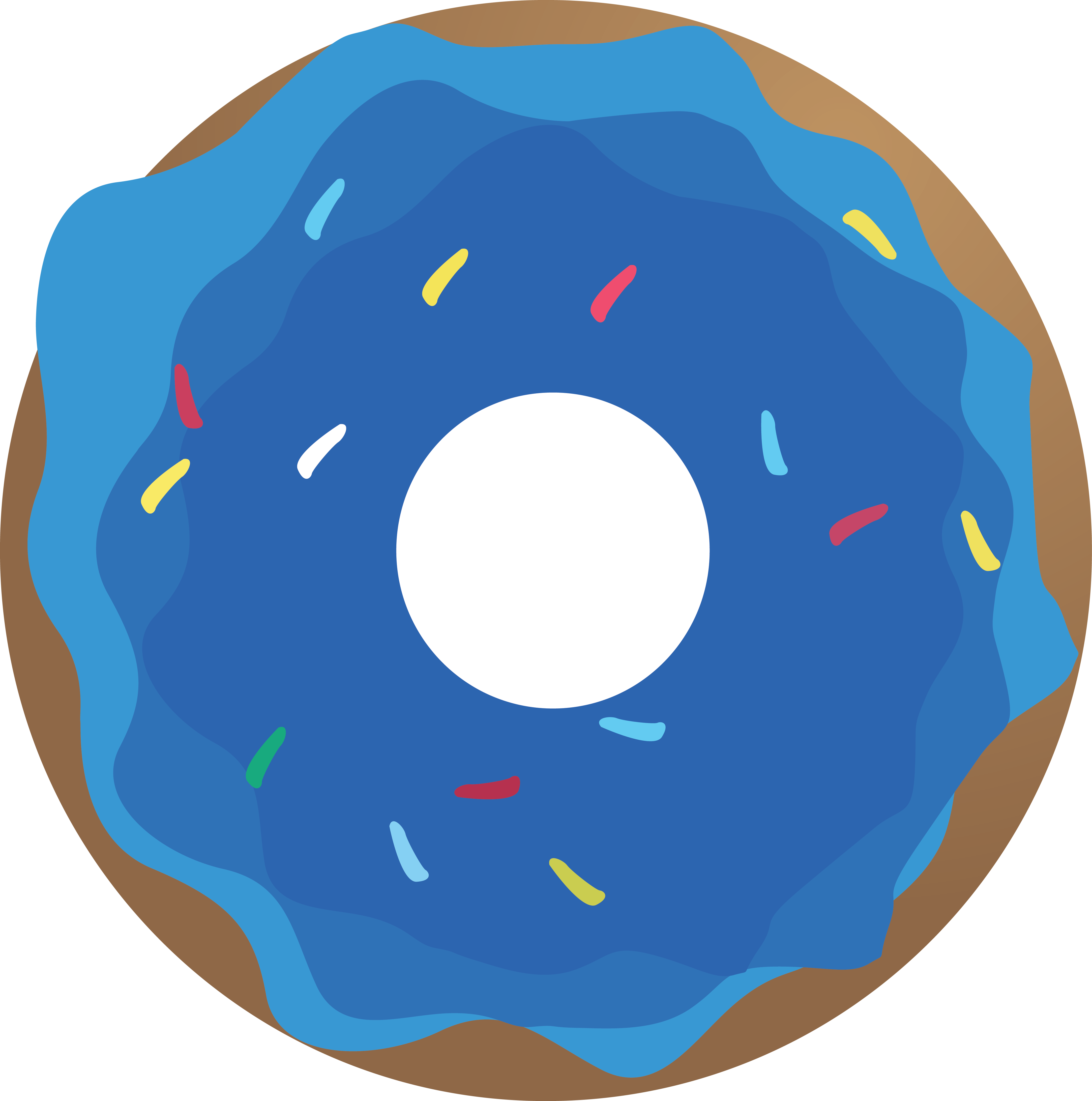 Download Doughnut Clipart Transparent Background - Blue Pencil - Full ...