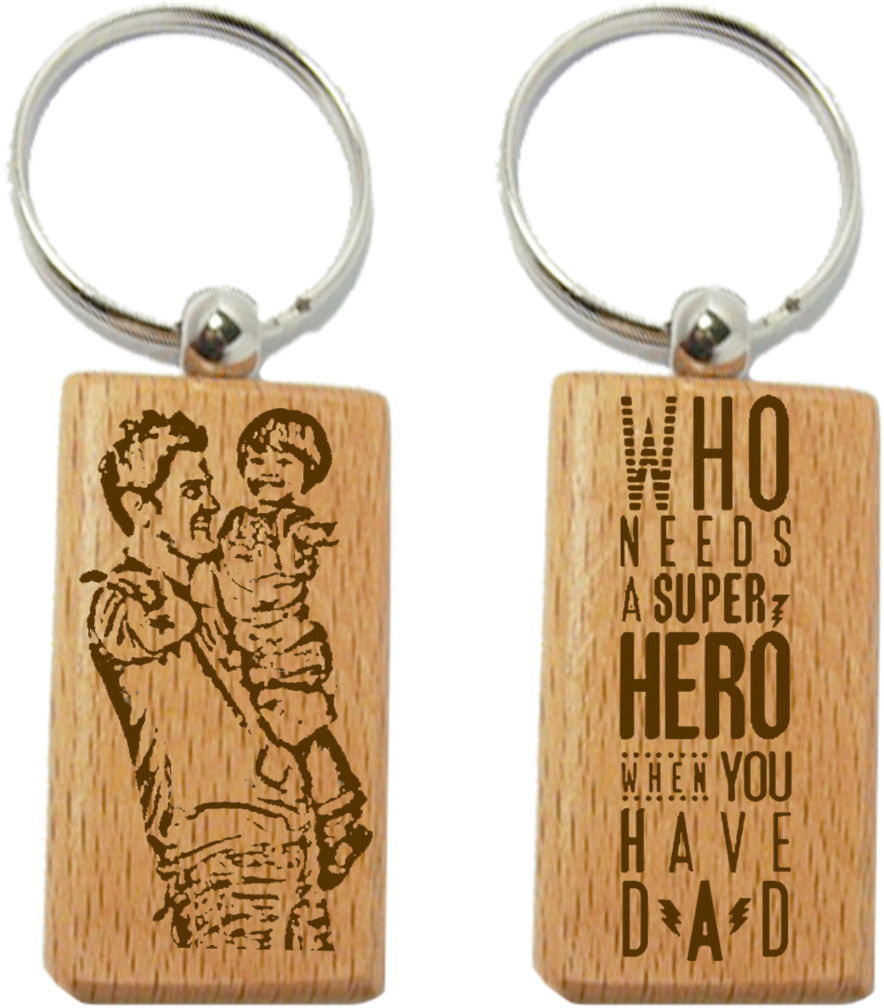 Download Dad Wood Keychain - Wooden Keychain - Full Size PNG Image - PNGkit