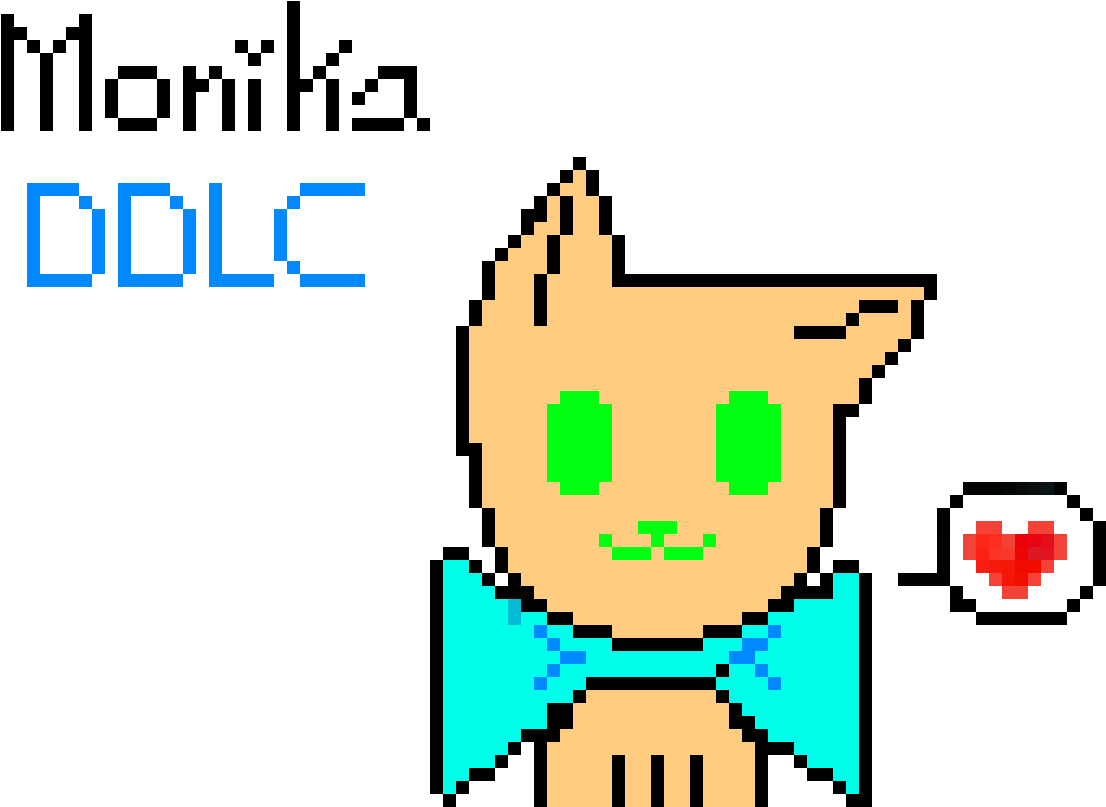 Download Ddlc Monika - Cartoon - Full Size PNG Image - PNGkit