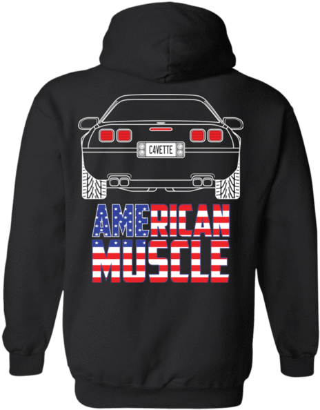 Download C4 Corvette Outline Double Sided American Muscle Hoodie ...