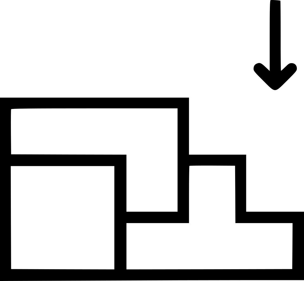 Download Blocks Arrow Stair Tetris Down Comments - Full Size PNG Image ...
