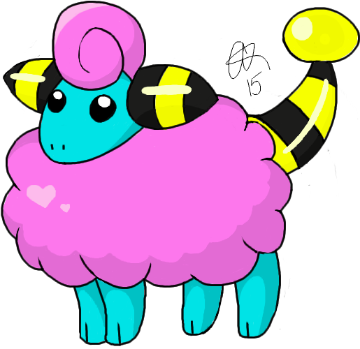 Download Shiny Mareep By Spufflez - Cartoon - Full Size PNG Image - PNGkit