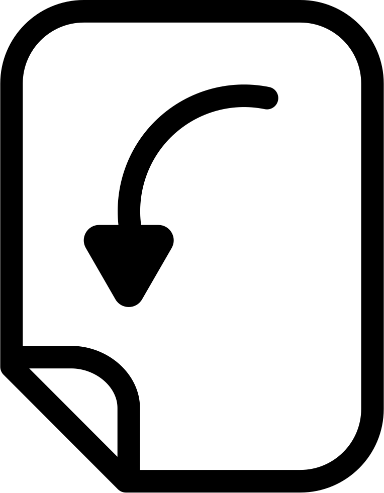 Download File Rounded Rectangular Symbol With Down Arrow Comments ...