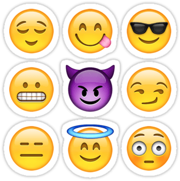 Download Smilies Emoji ×9 Sticker - Emoji - Stuck Out Tongue Large Tote ...