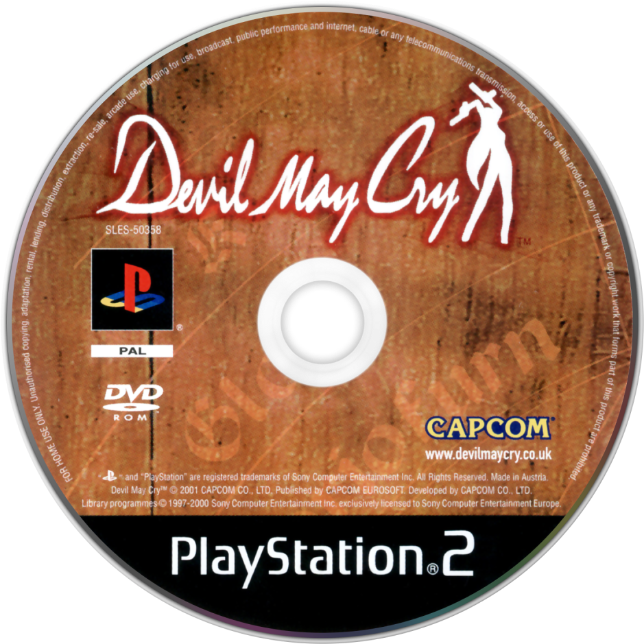 Download Devil May Cry - Rayman Raving Rabbids Ps2 Disc - Full Size PNG ...
