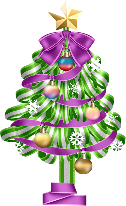 Download Christmas Tree - Purple Christmas Clip Art - Full Size PNG ...