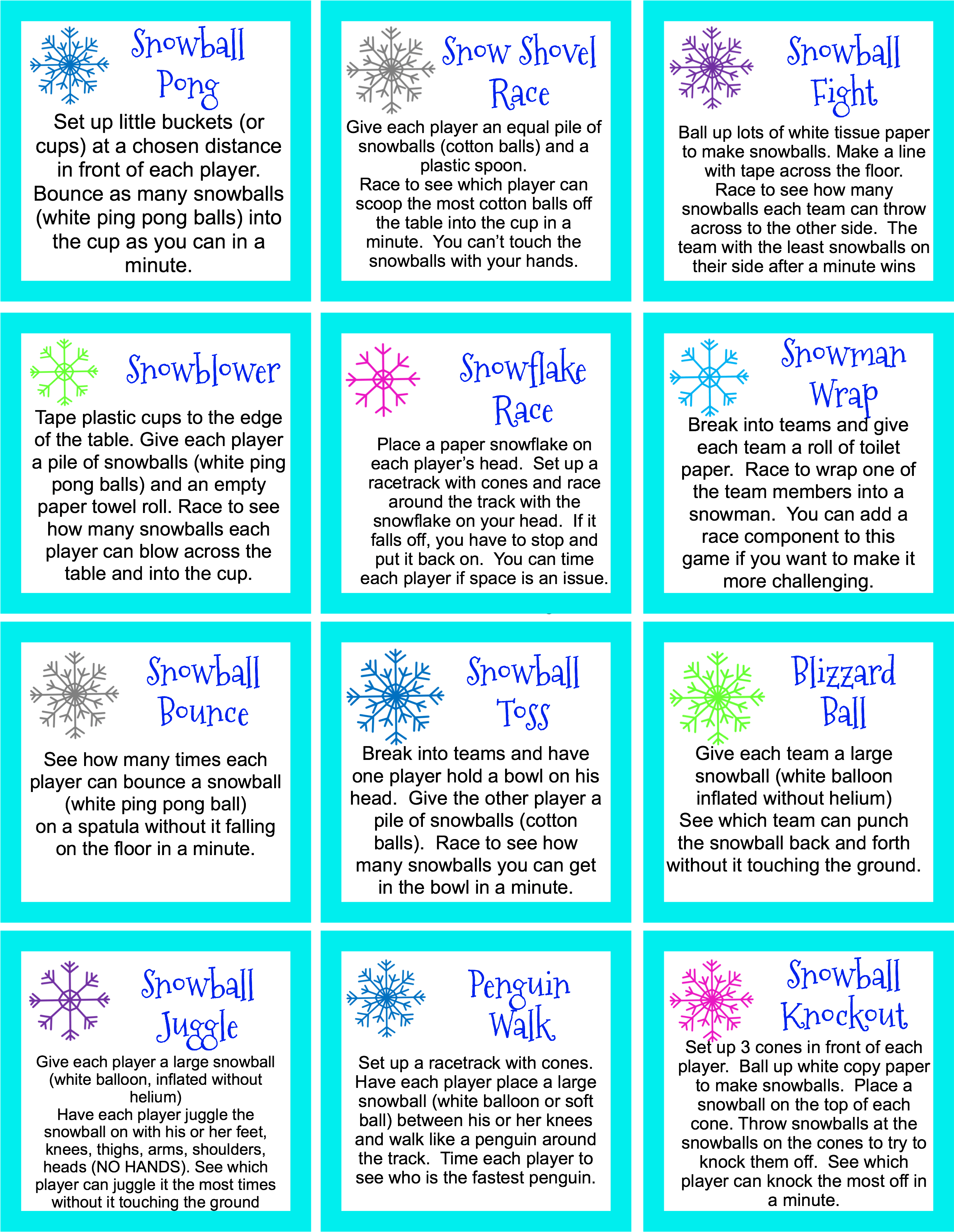 Download Snowball Games Are Fun For The Whole Family Or Classroom ...