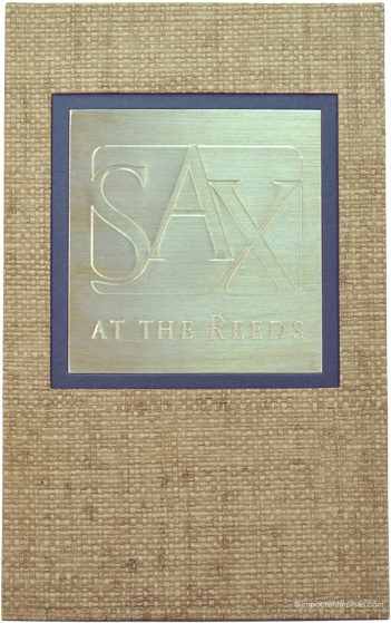 Download Grasscloth Menus, Sax At The Reeds - Menu - Full Size PNG ...