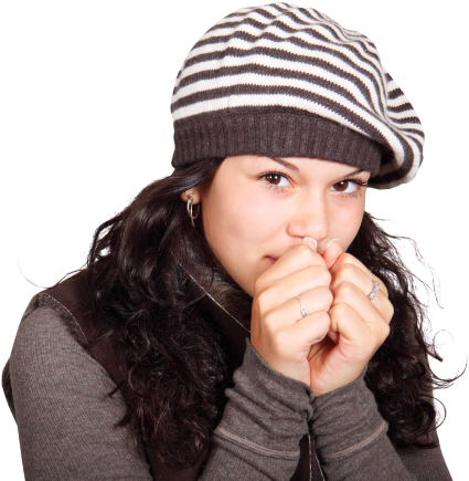 Download Beautiful Girl Freezing In Winter Png Image - Winter Girl ...