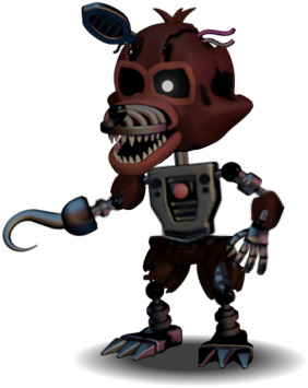 Download Fnaf World Ignited Nightmare Foxy - Full Size PNG Image - PNGkit