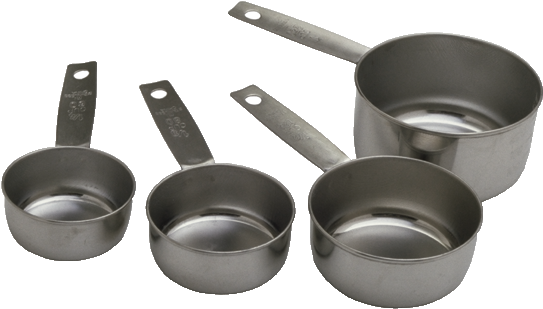 Download Meacp - Stainless Standard Measuring Cup Set 1/4, 1/3, 1/2 ...