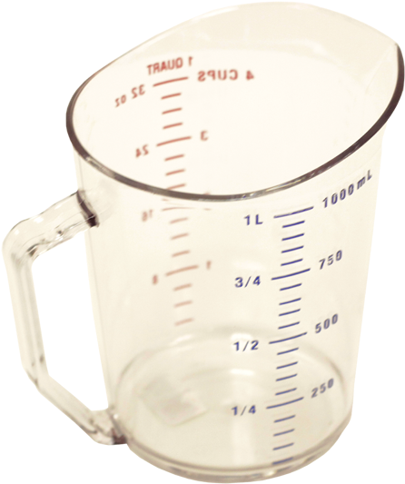 Download 1 Qt Measuring Cup - Cup - Full Size PNG Image - PNGkit